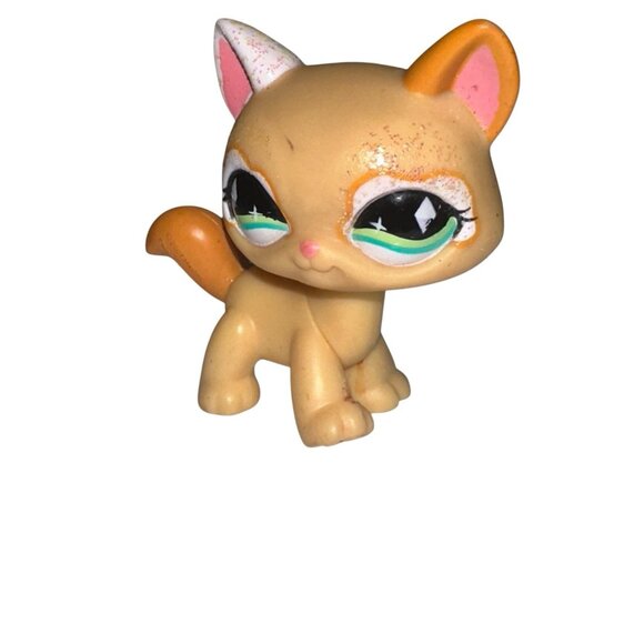Hasbro | Toys | Vintage Littlest Pet Shop Yellow Orange Cat 626 W ...